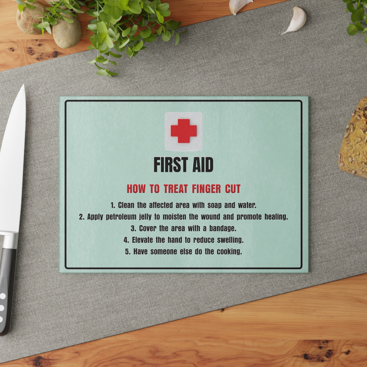 First Aid Funny Kitchen Decor Cutting Board – Wicked Cat